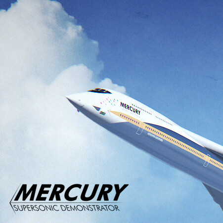 ArtStation - Retro Supersonic Airliner 'Mercury SST'