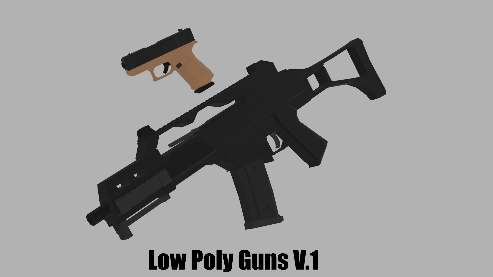 ArtStation - Low Poly Guns V.1