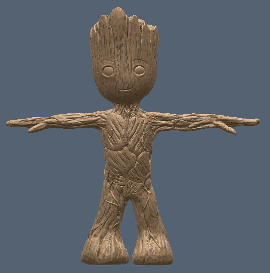 ArtStation - Groot sculpting practice