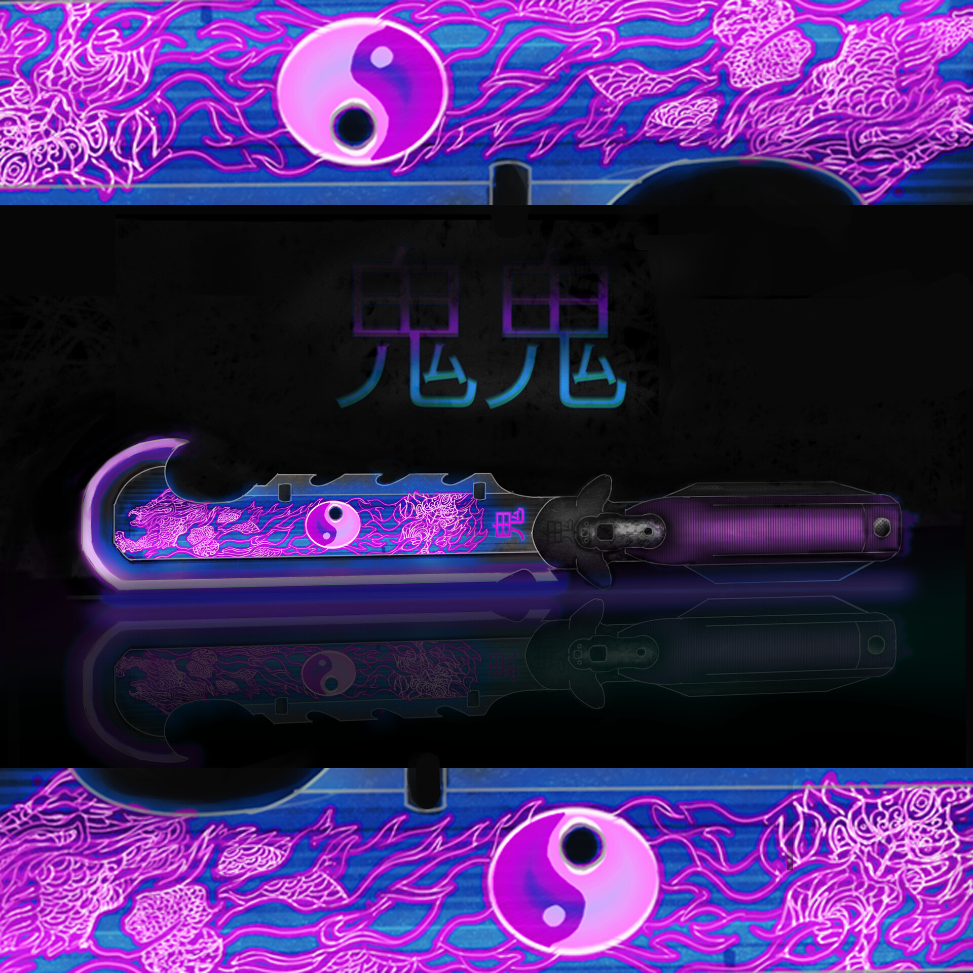 ArtStation - 鬼鬼-Oni Oni (Knife Concept Art)