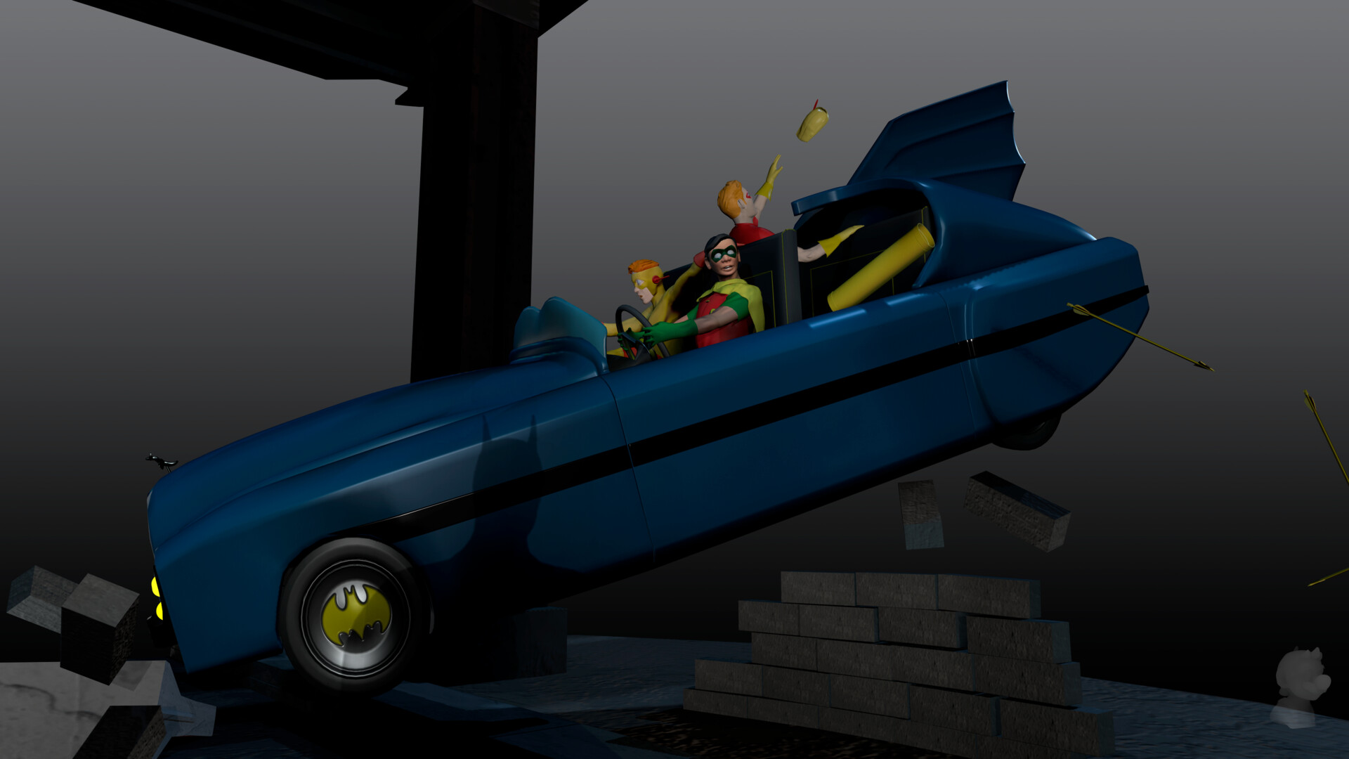 ArtStation - Stealing the Batmobile