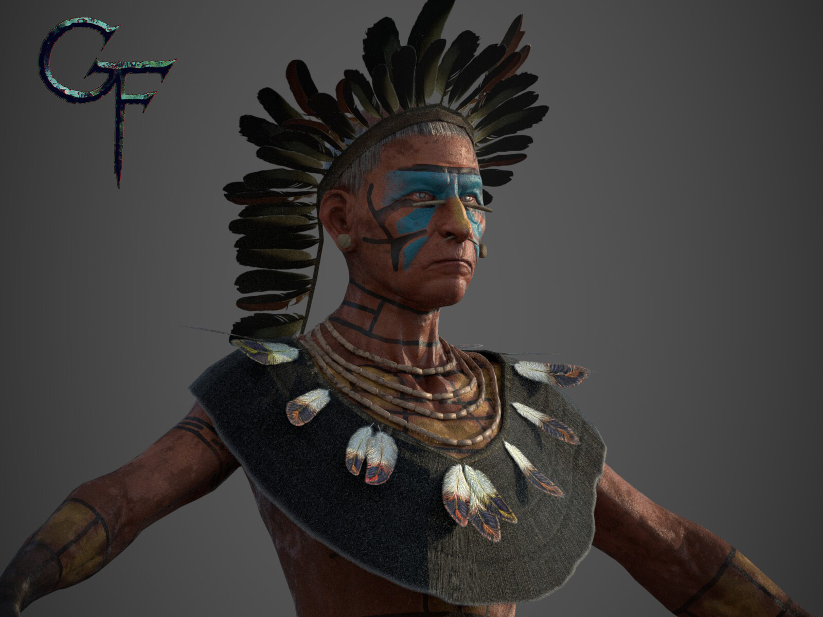 ArtStation - NPC Shaman - Project GF - Brazil Akakor
