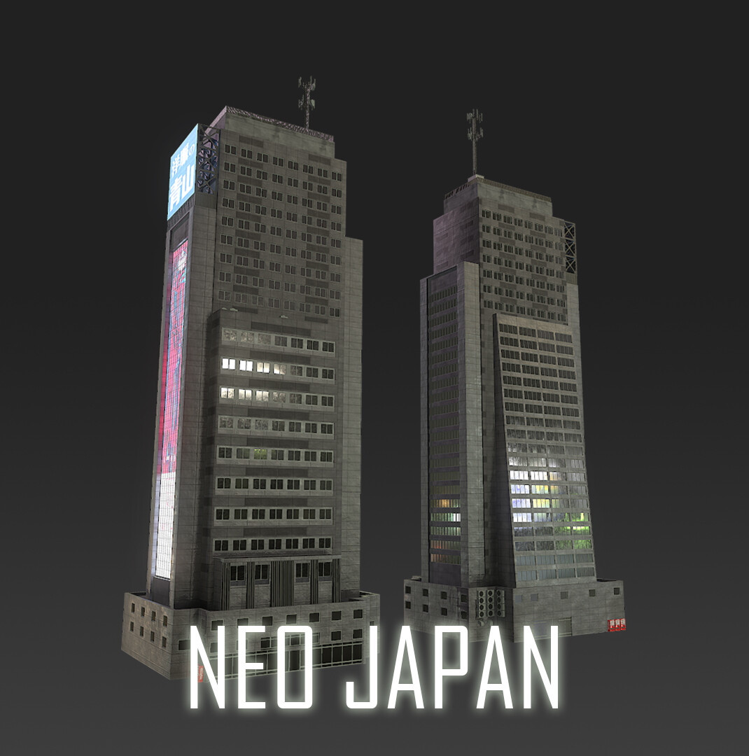 ArtStation - Neo Japan Buildings