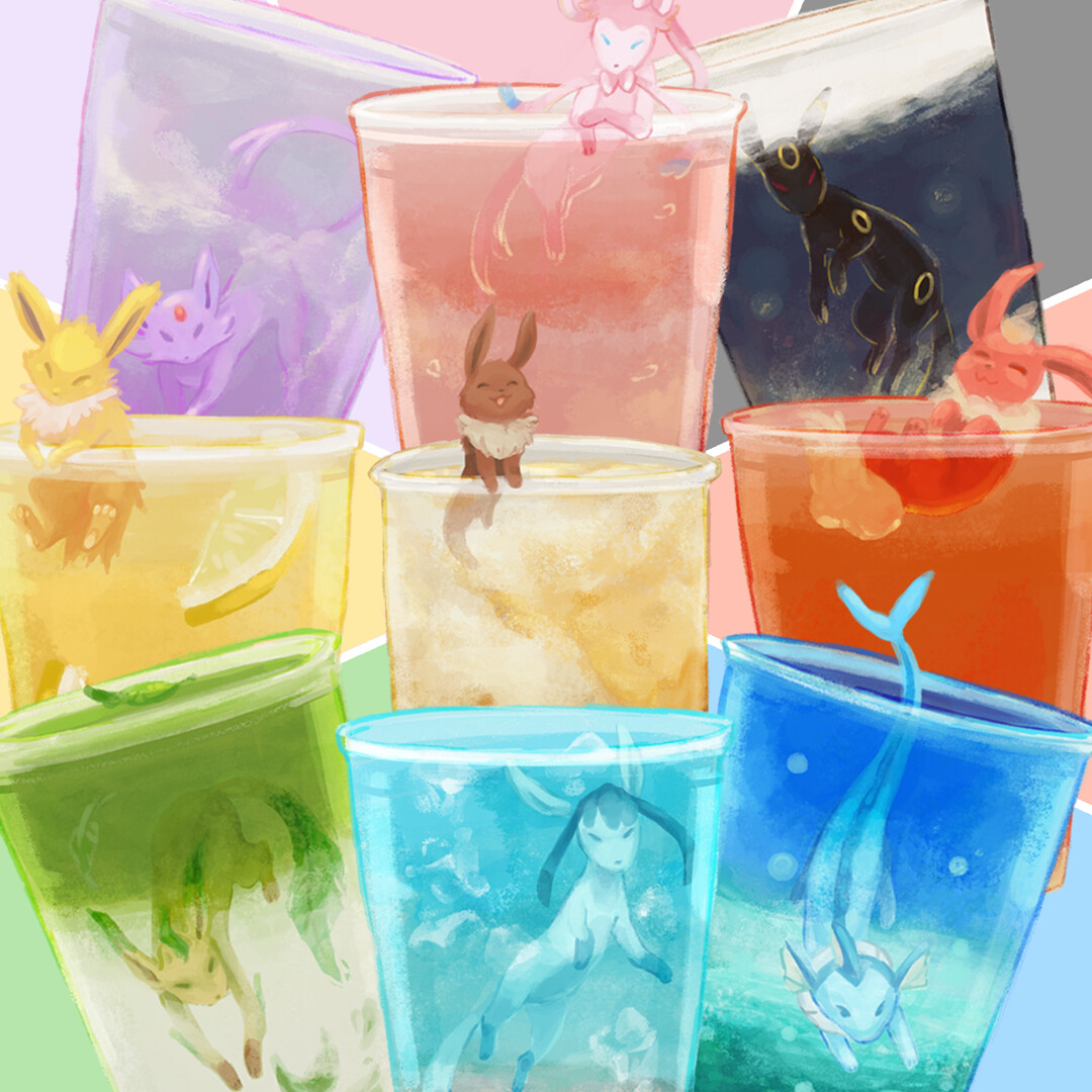 ArtStation - Bubble Tea Eevees