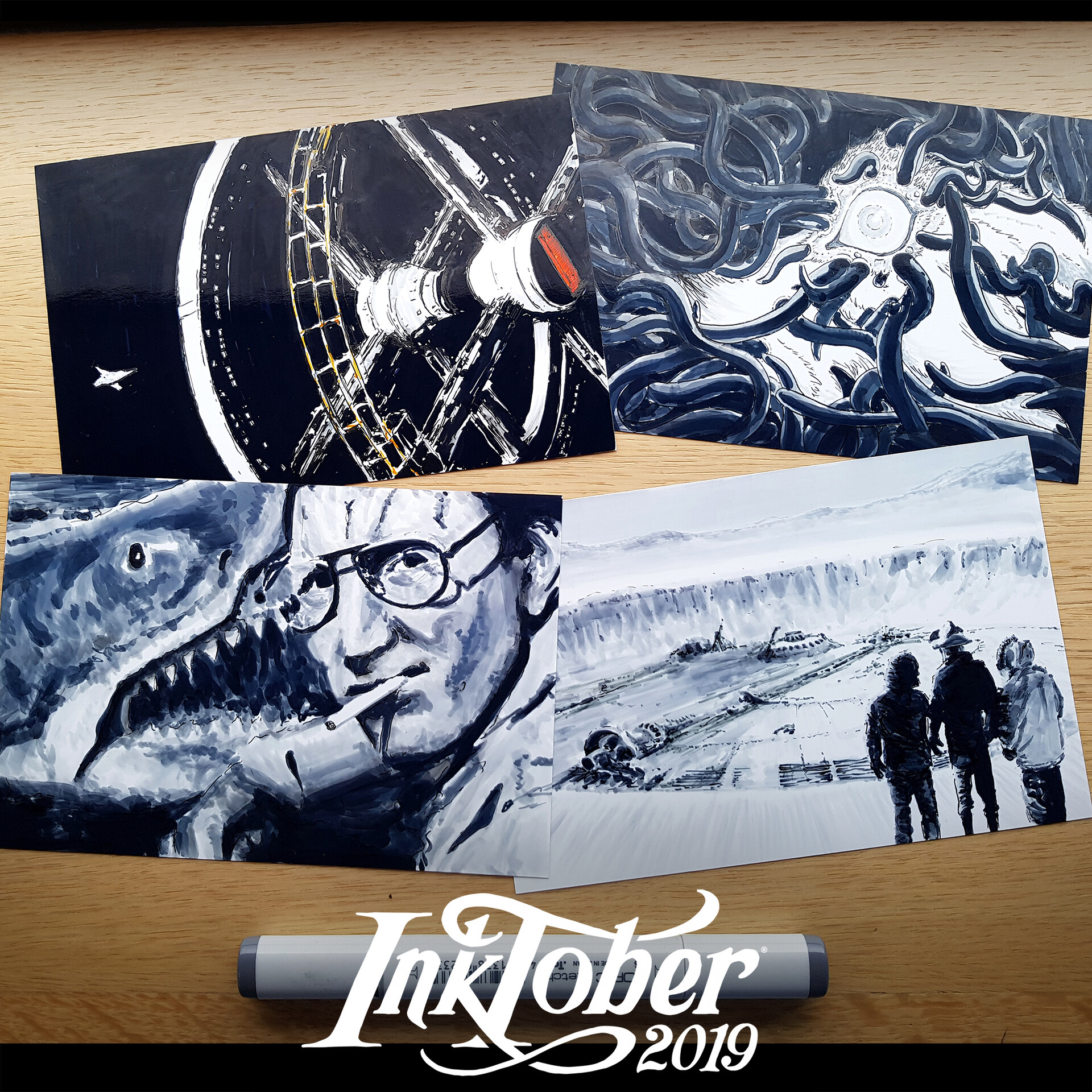 ArtStation - Inktober - Days 1-4