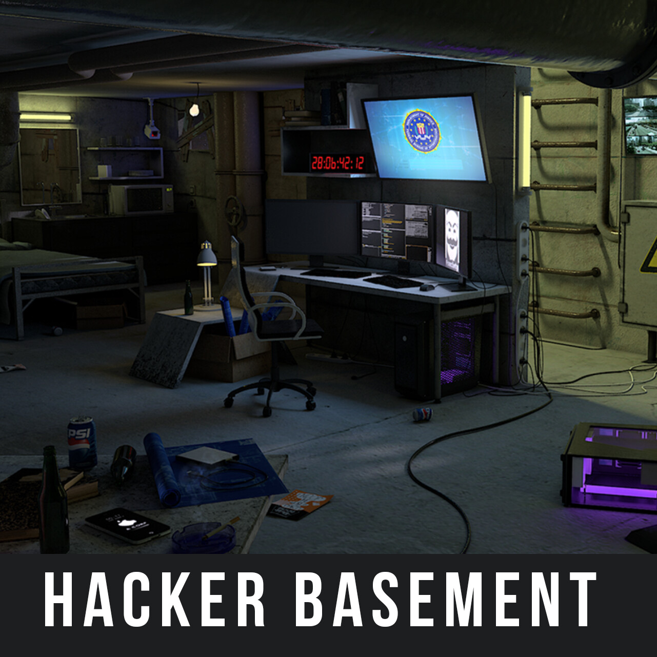 ArtStation - Hacker Basement