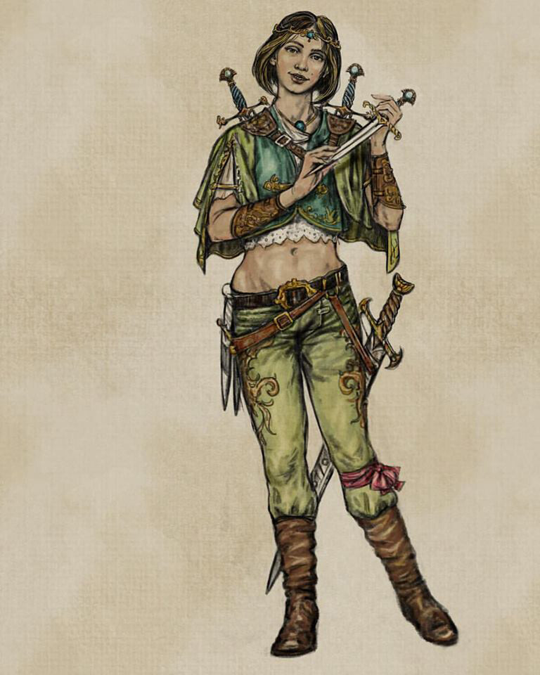 ArtStation - Girl with a dagger, Character design