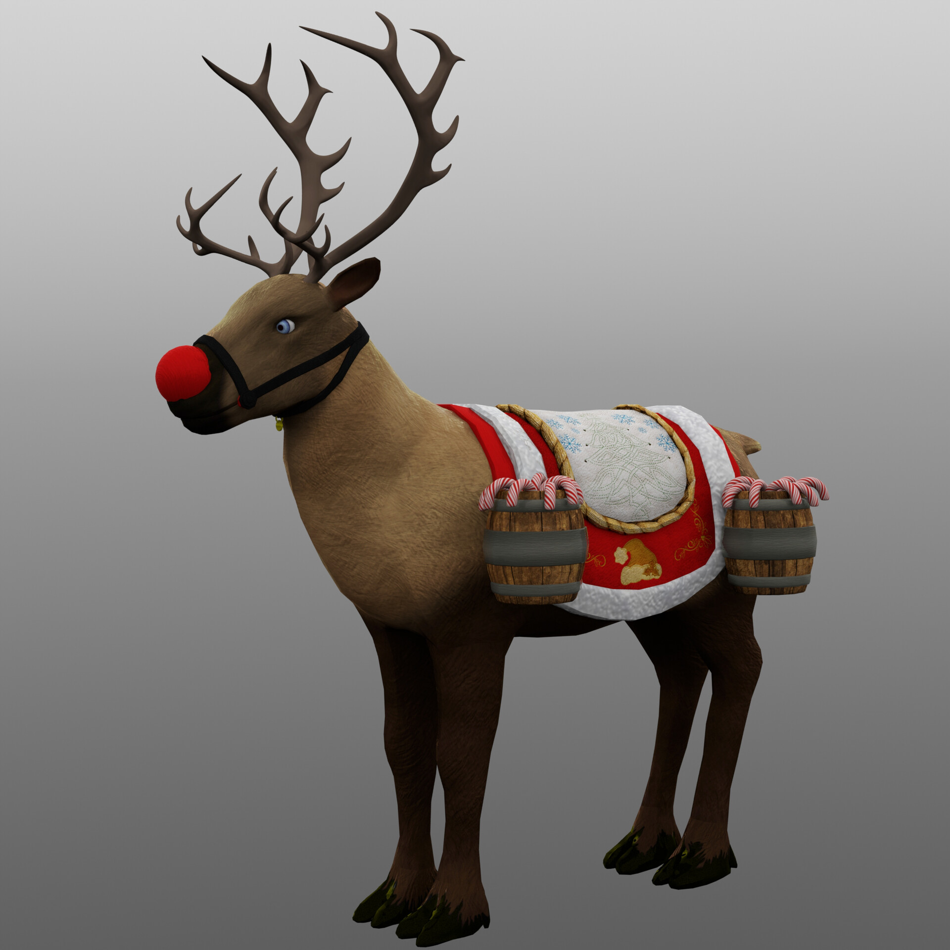 ArtStation - Rudolph The Red Nose Reindeer