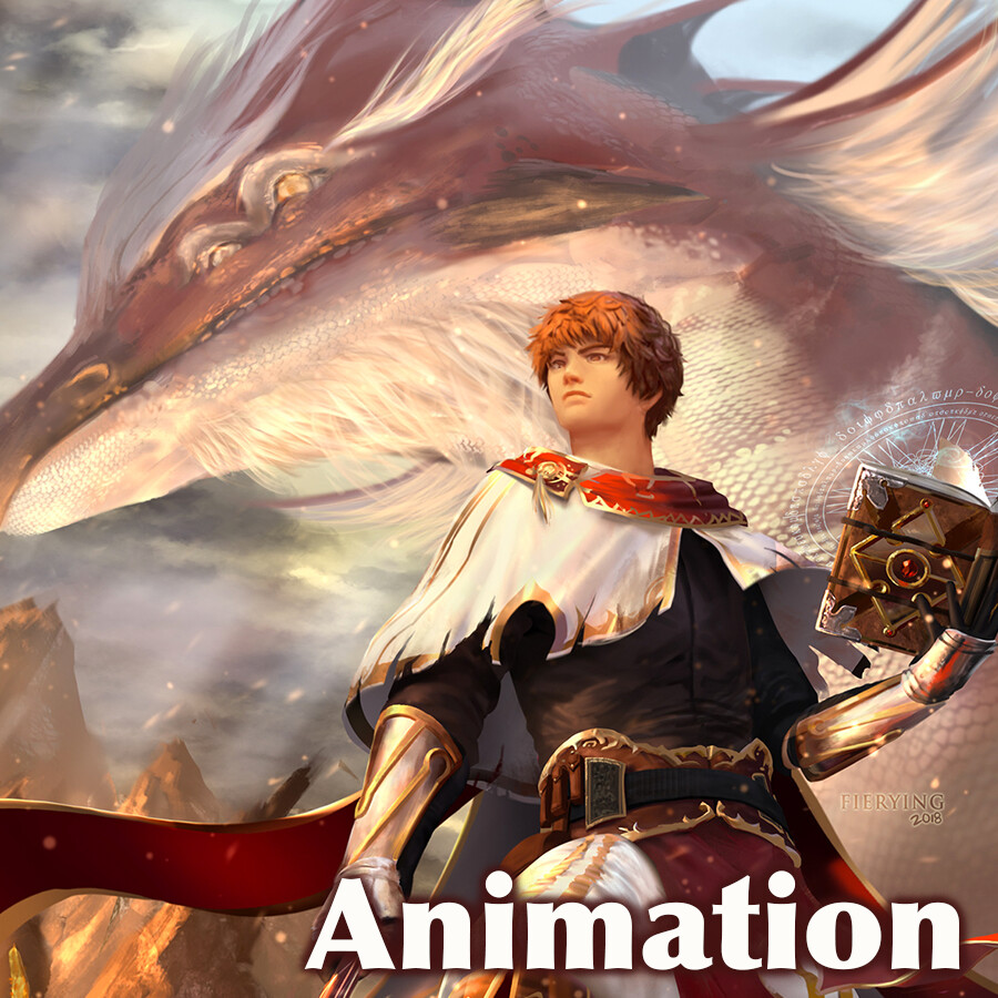 ArtStation - [Animated Card Illustration] The Dragon Wielder