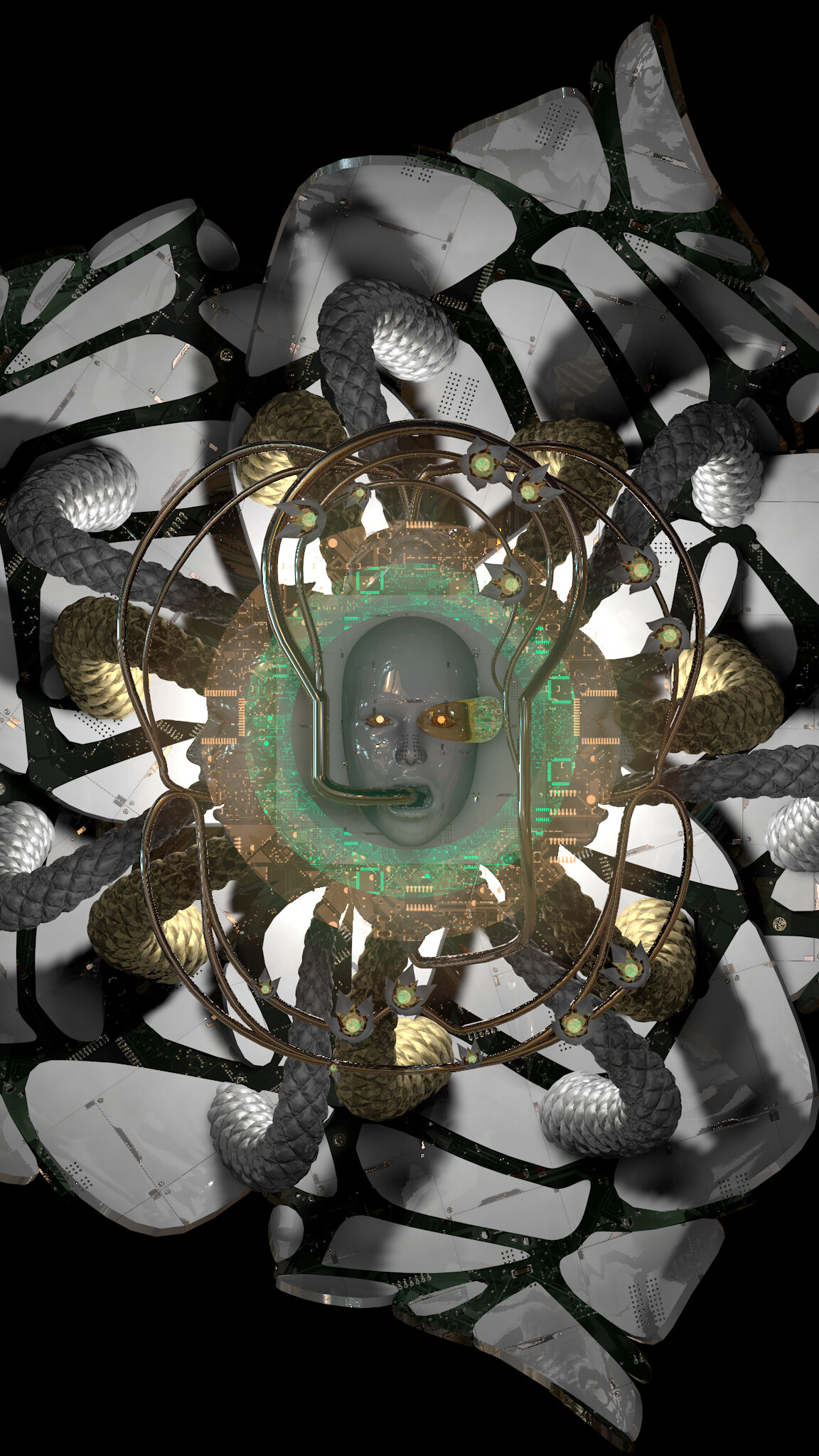 ArtStation - Robotic humanoïde flower