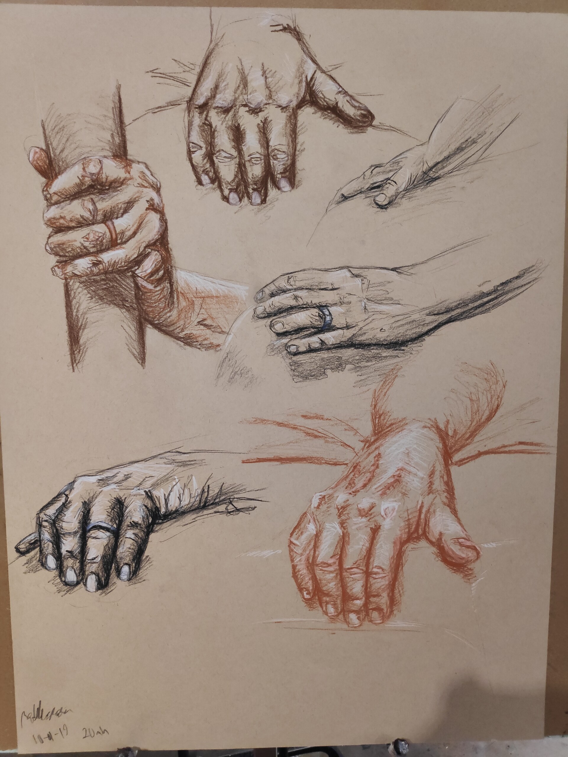 ArtStation - Life Drawing 10/01 Hand Study