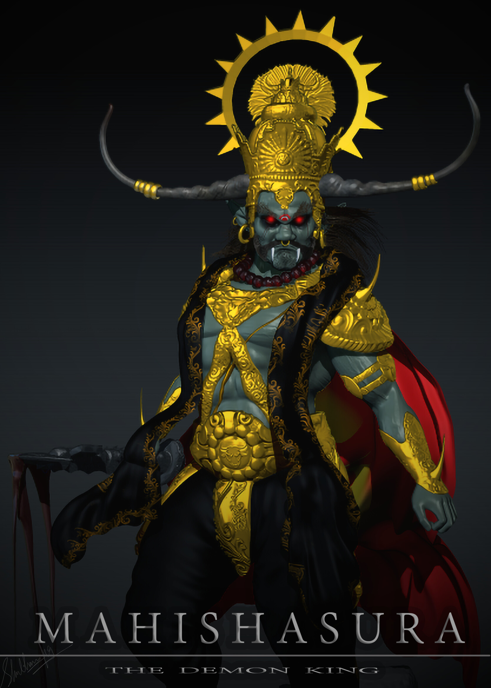 ArtStation - Mahishasura: the demon king