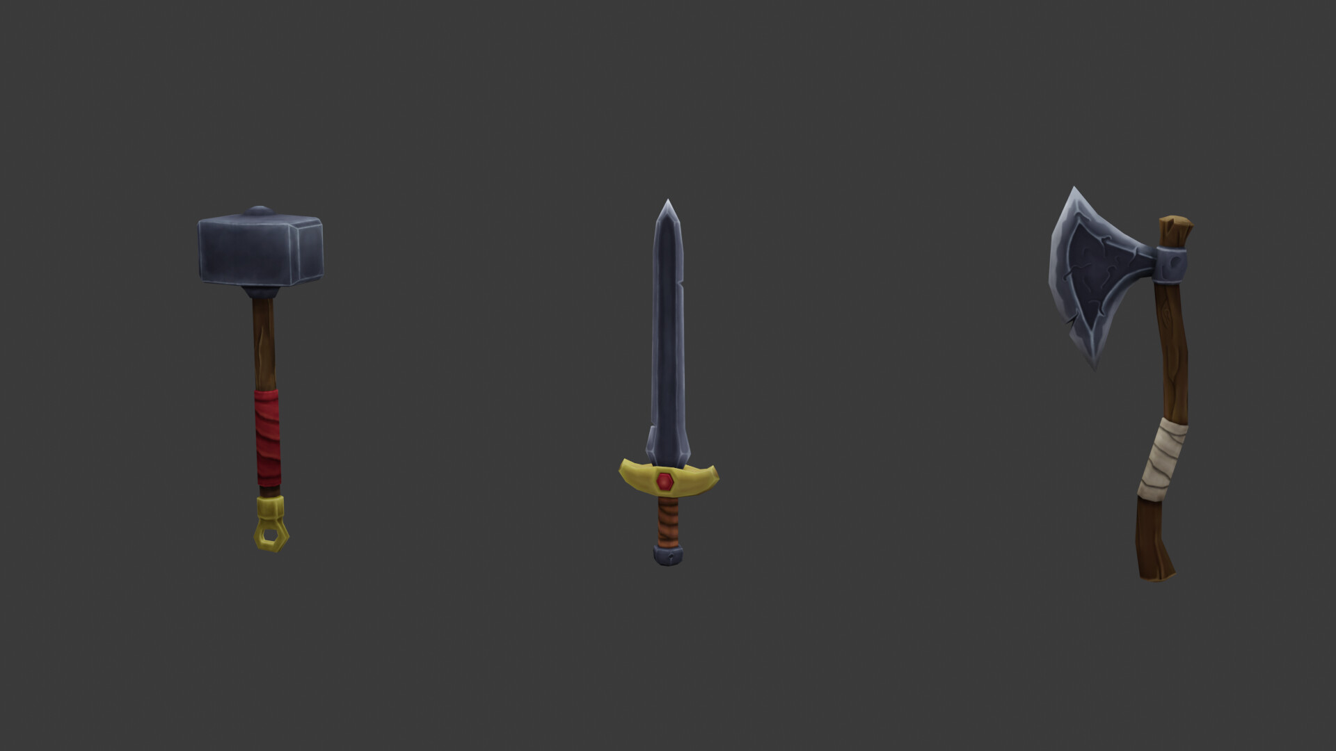 ArtStation - Low poly medieval weapon pack
