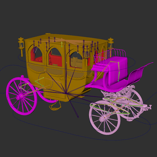 ArtStation - Carriage Vehicle Animation Rig