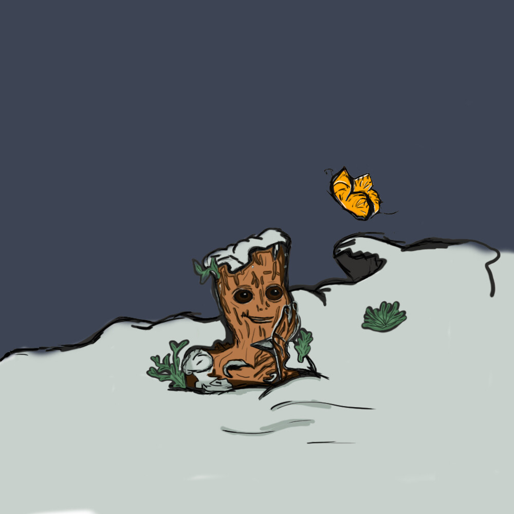 ArtStation - Groot in snow