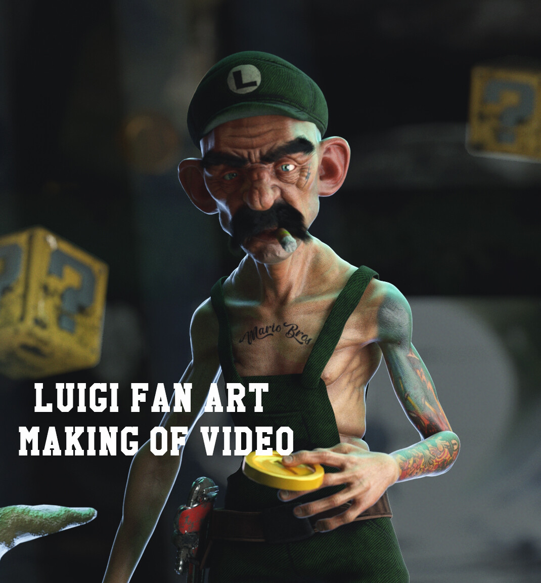 ArtStation - Mario Bros. | Luigi | Fan art | Zbrush | Time Lapse