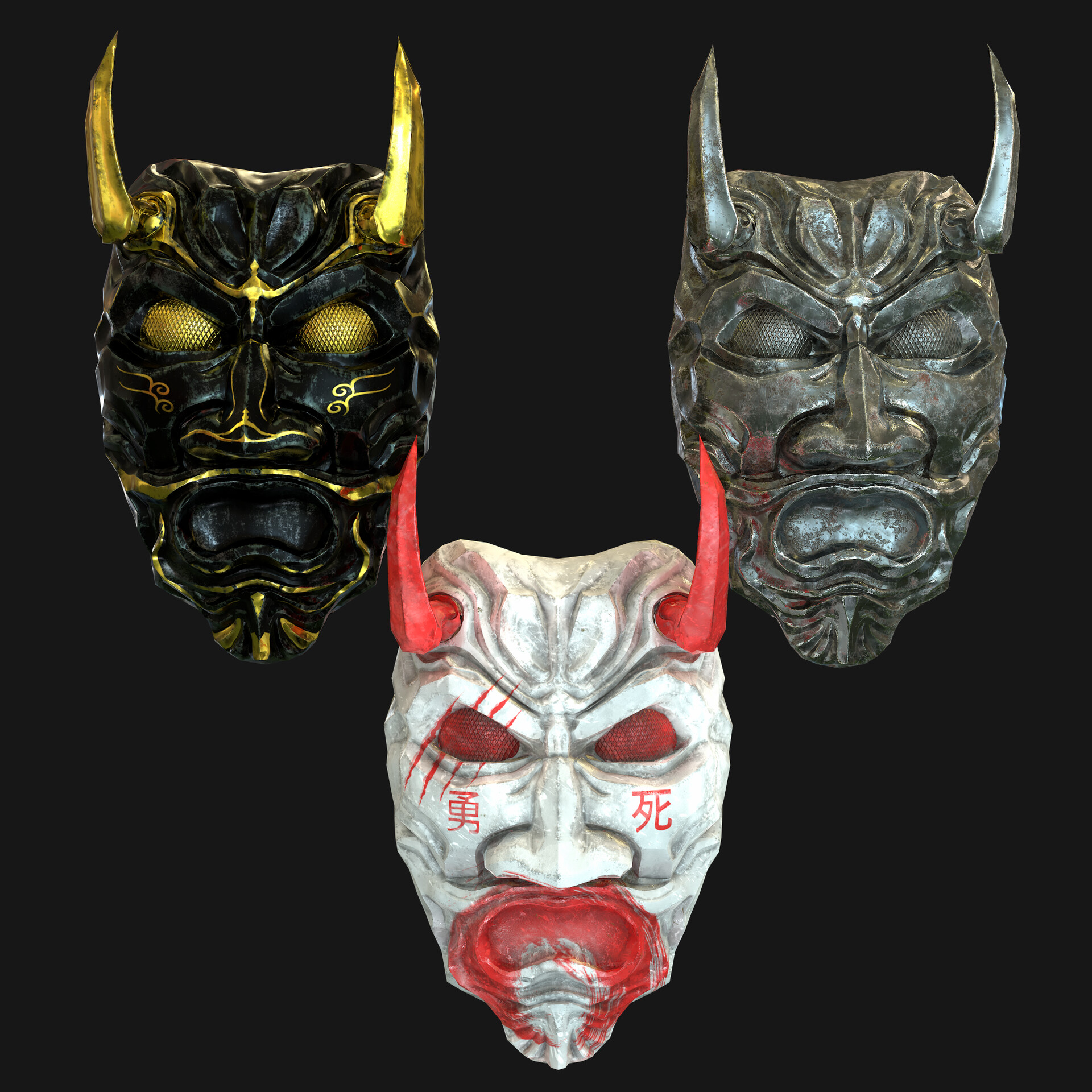 ArtStation - Warrior Masks