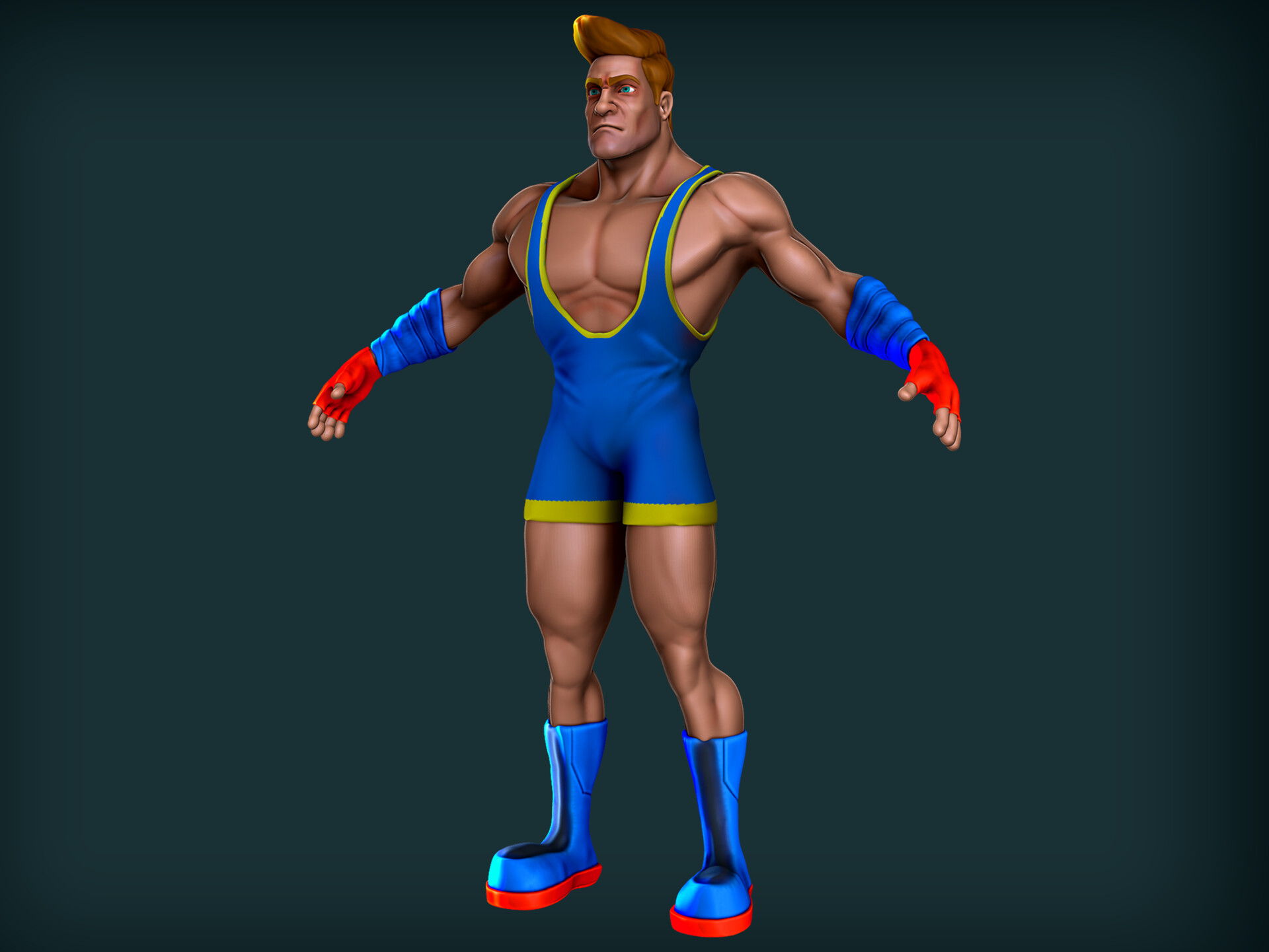 ArtStation - Stylized Wrestler WIP