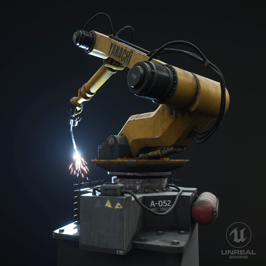 ArtStation - Auto welder (GIF breakdown + marmoset viewer)