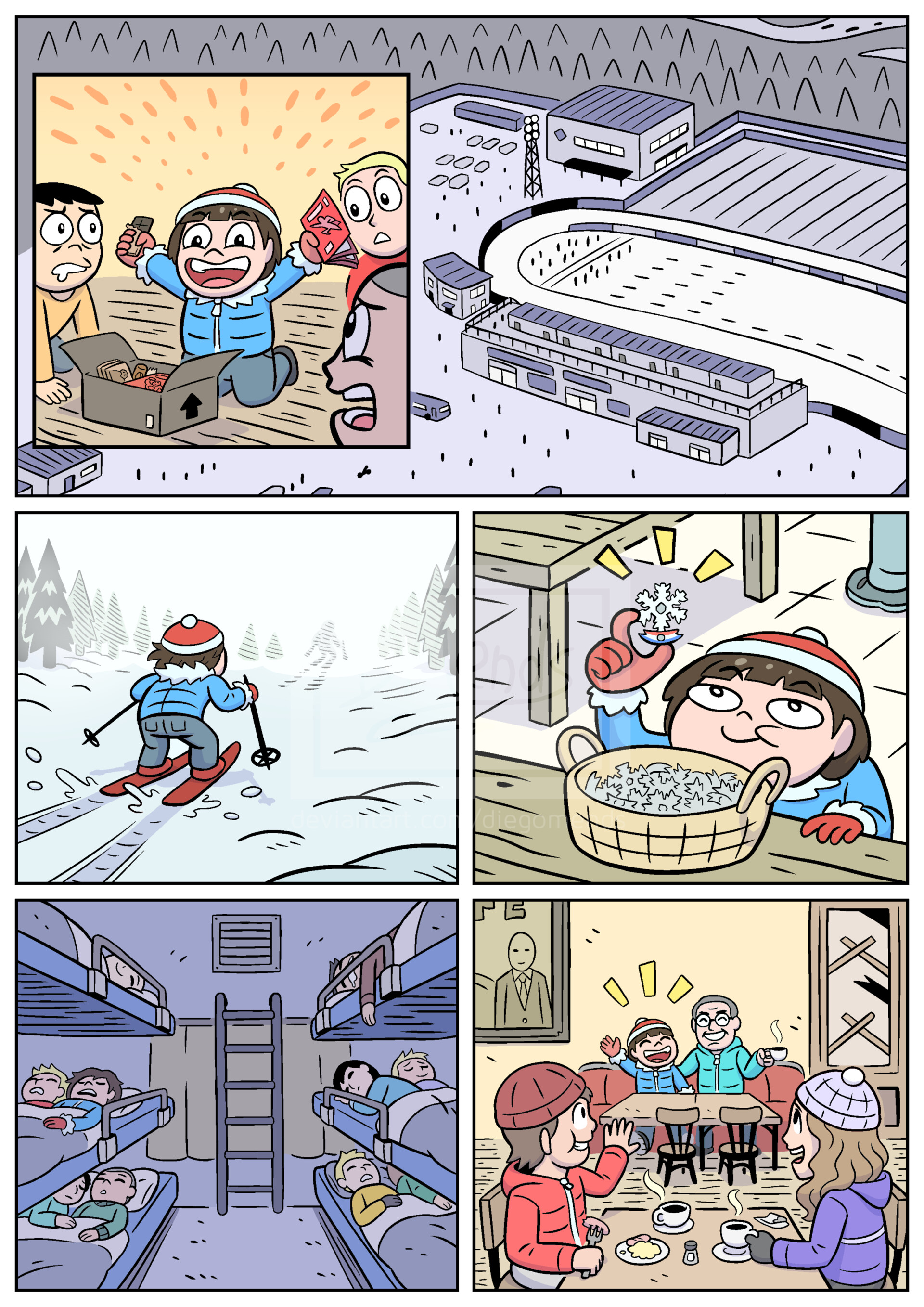 ArtStation - Ski Memories (comic pages)