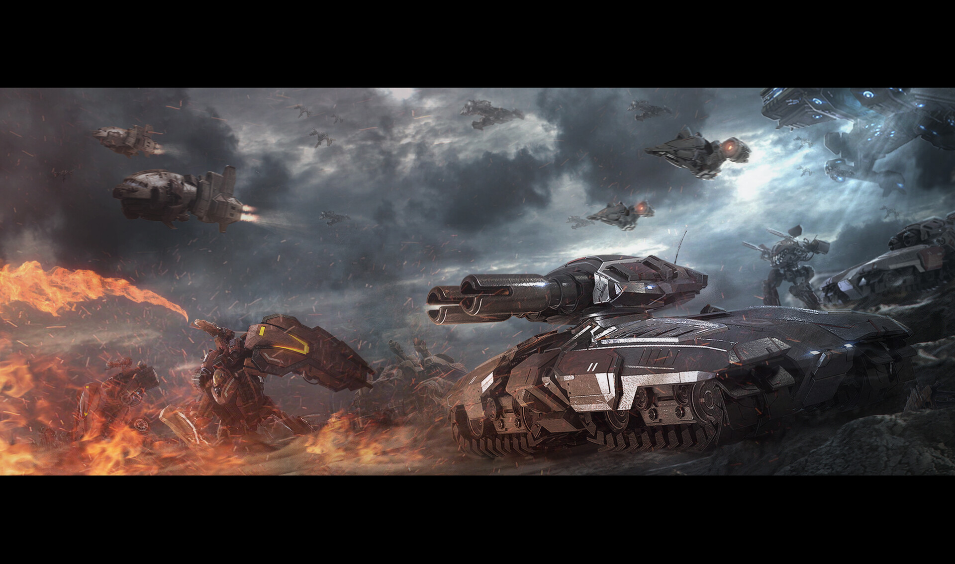 ArtStation - Siege tank Illustration (extension version)