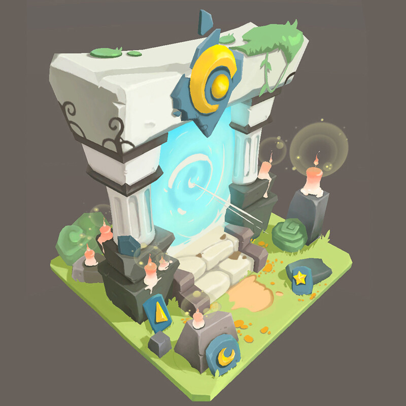 ArtStation - handpainted 3d Elemental Blade (Dimensions of the door)