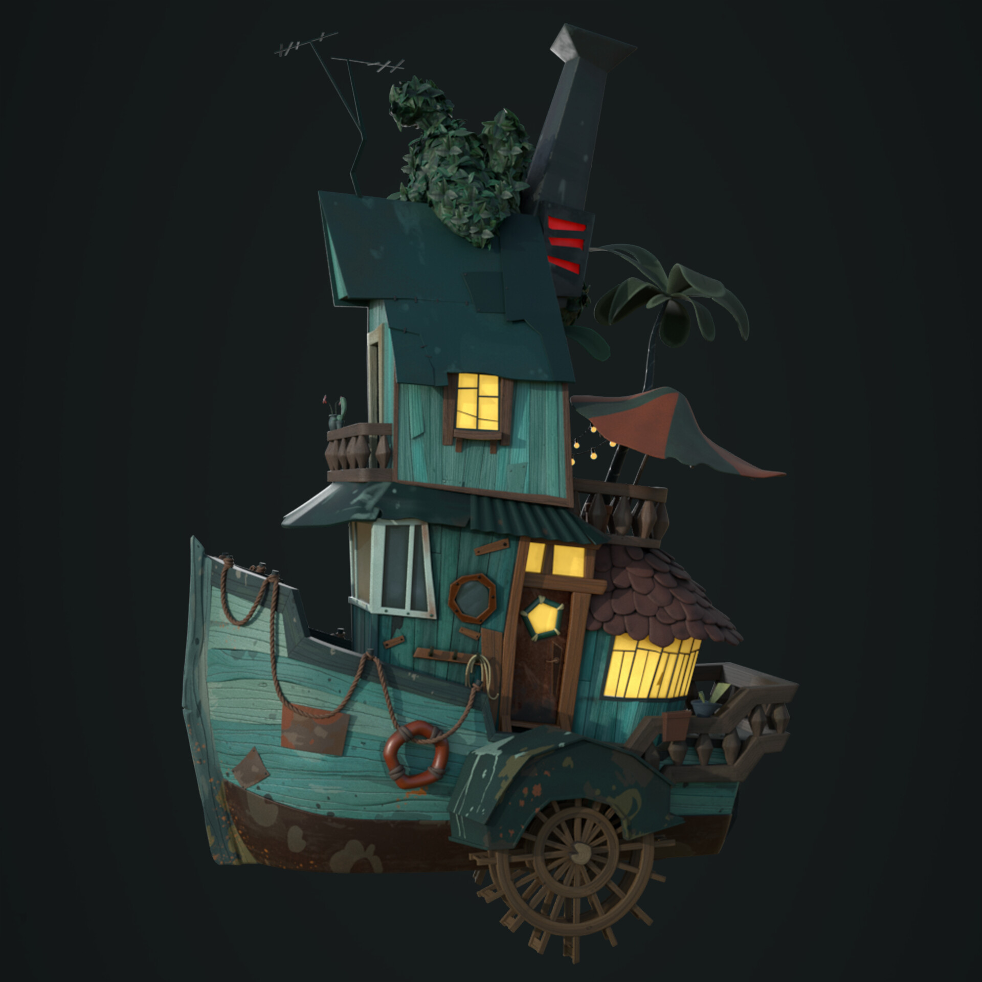 ArtStation - Stylized Boat