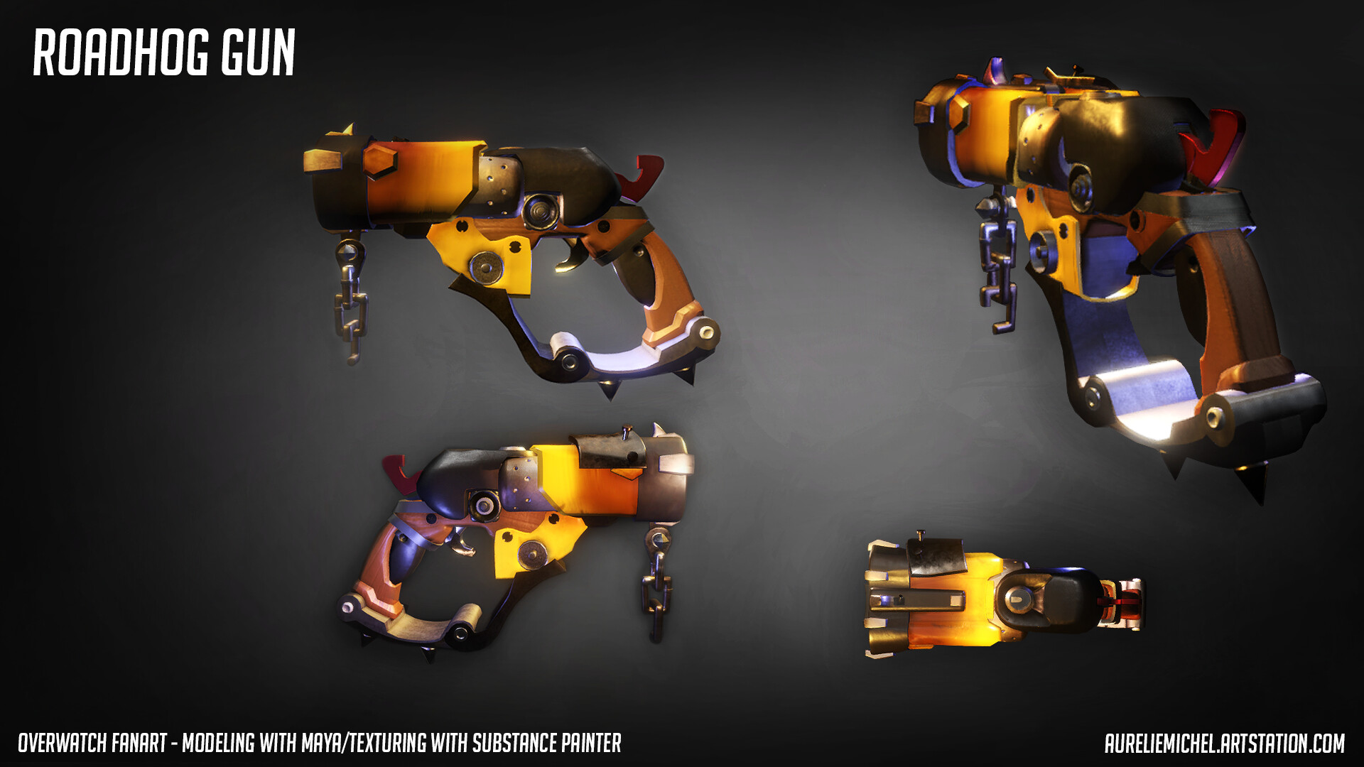 ArtStation - Overwatch, Roadhog gun fanart