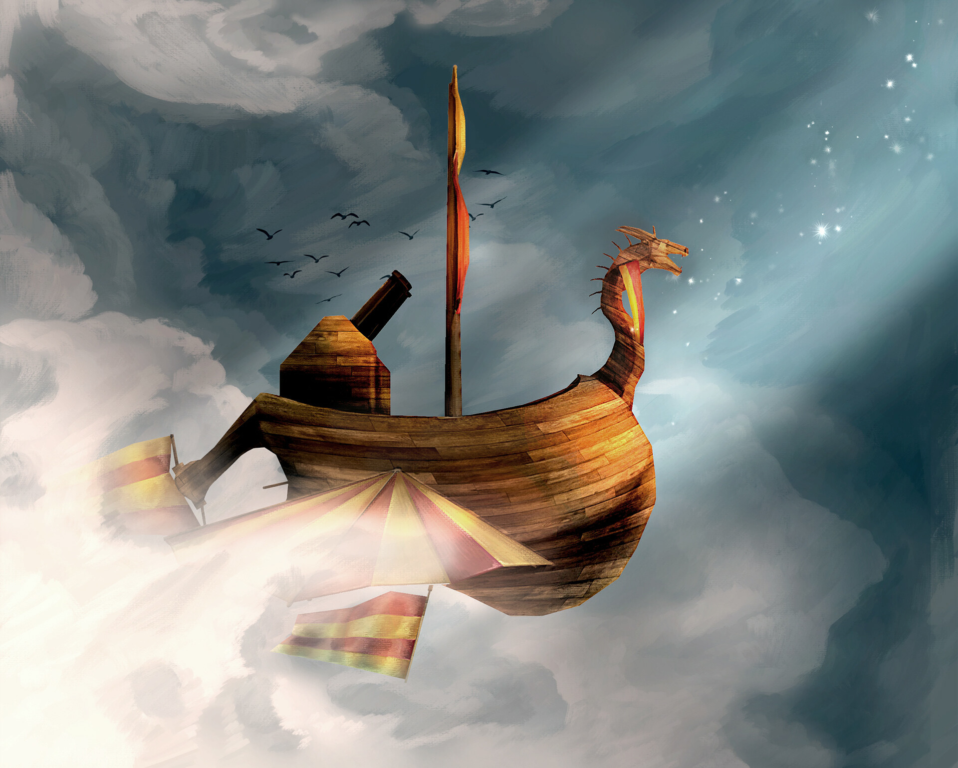 ArtStation - Flying Steamboat