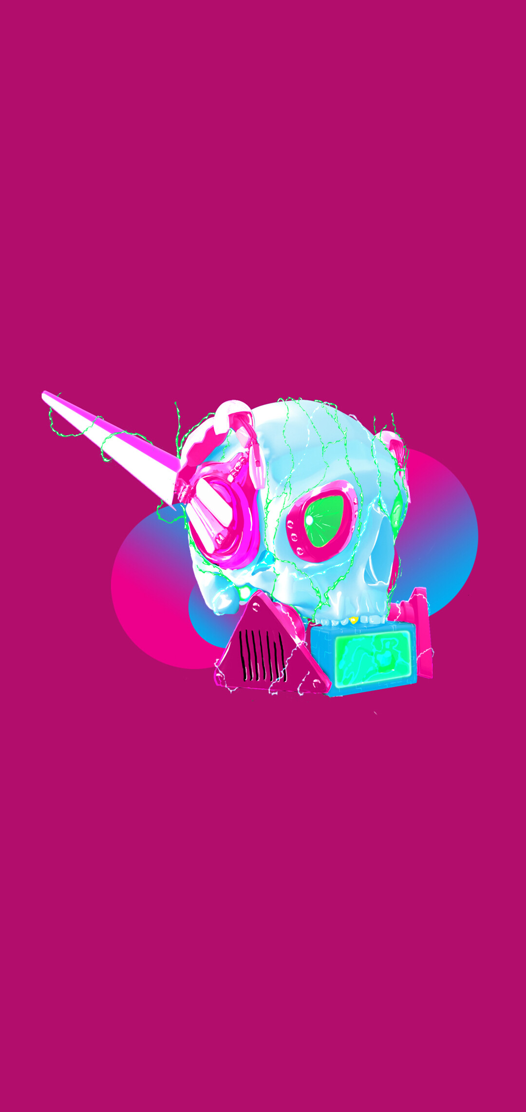 ArtStation - Synthwave Sci fi Skull
