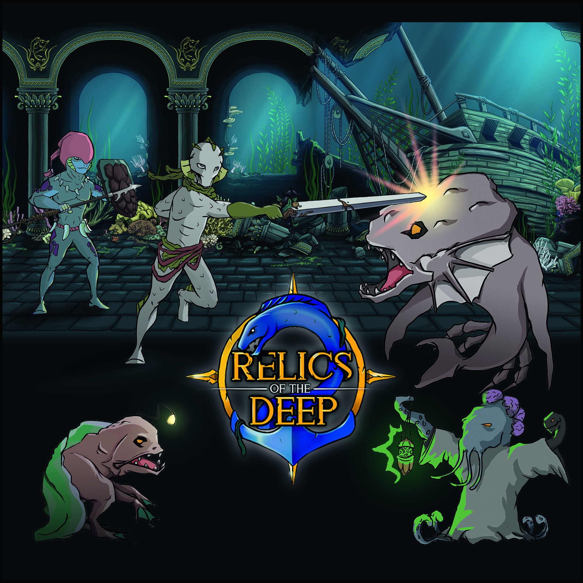 ArtStation - Background & environment illustration for "Relics of the Deep"