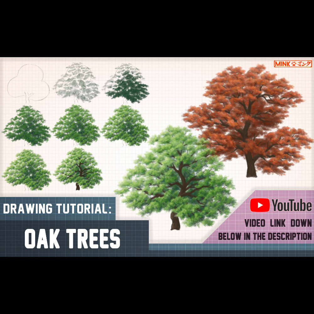 ArtStation - Oak Trees - Drawing Tutorial Video