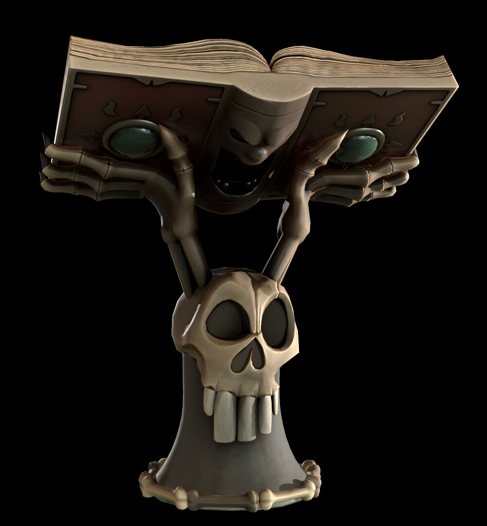 ArtStation - Halloween Skull Bookstand