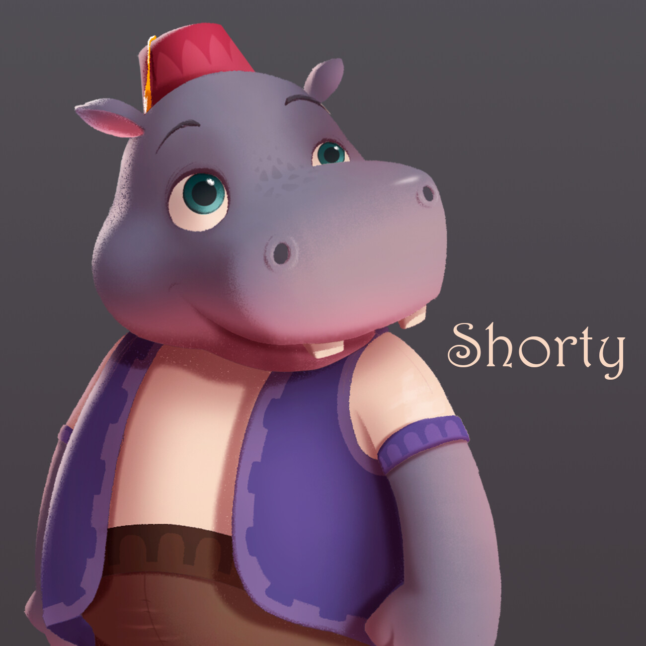 ArtStation - Spyro 2 - Shorty the Hippo