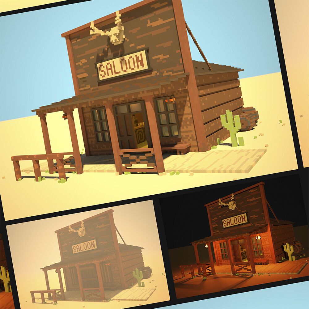 ArtStation - Saloon - Wild West
