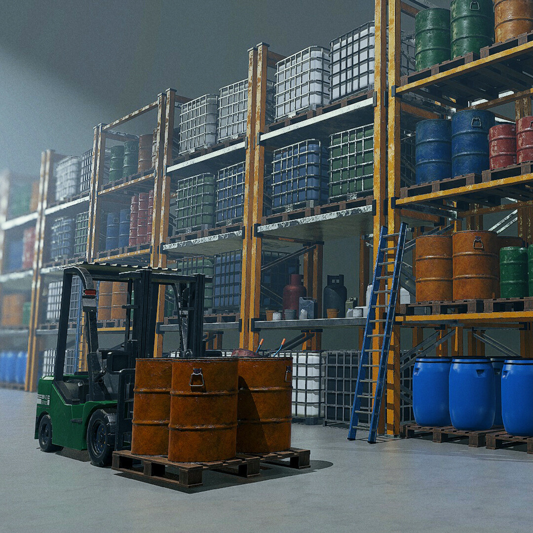 ArtStation - Chemical Industry Warehouse (Props Pack)