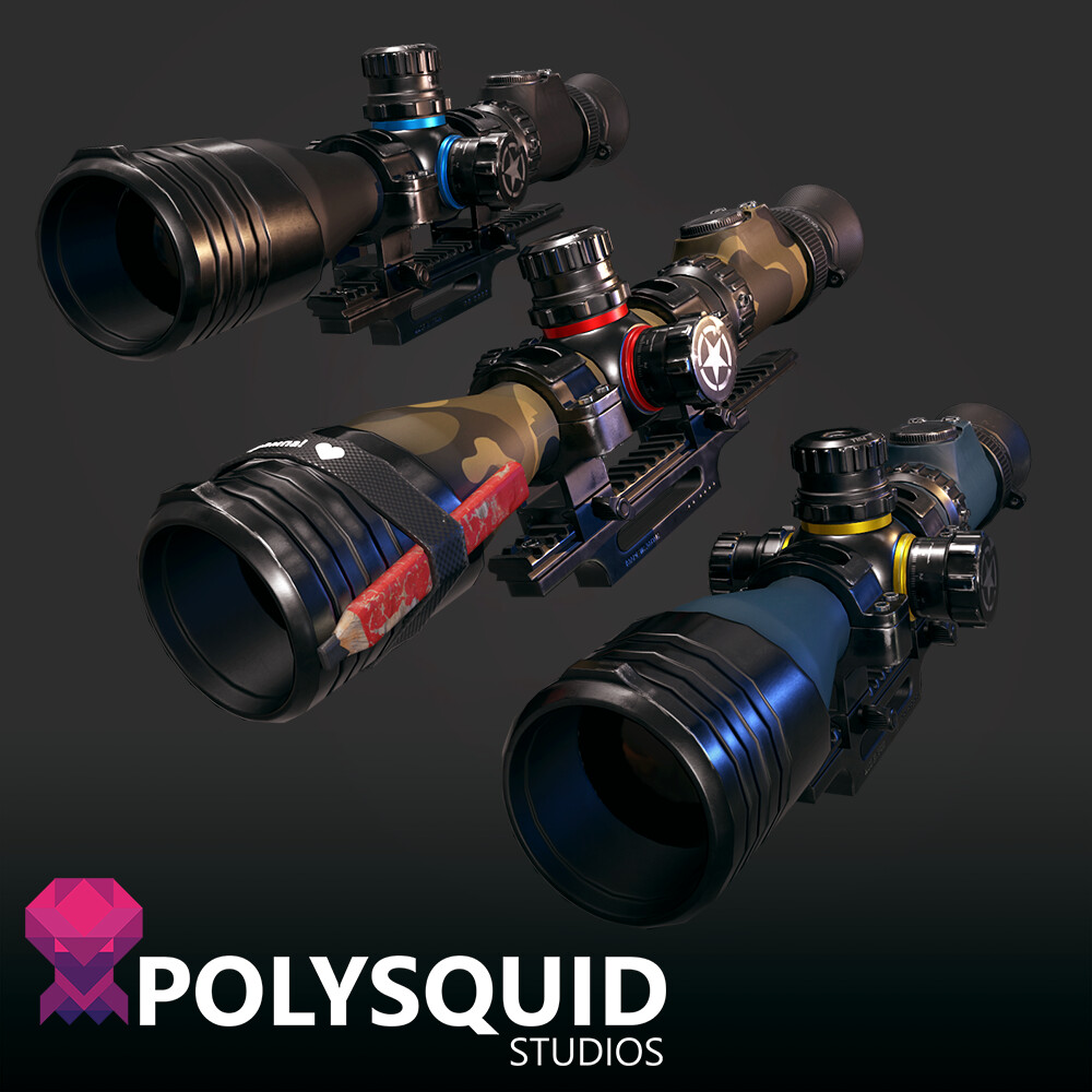 ArtStation - Sniper Rifle Scopes