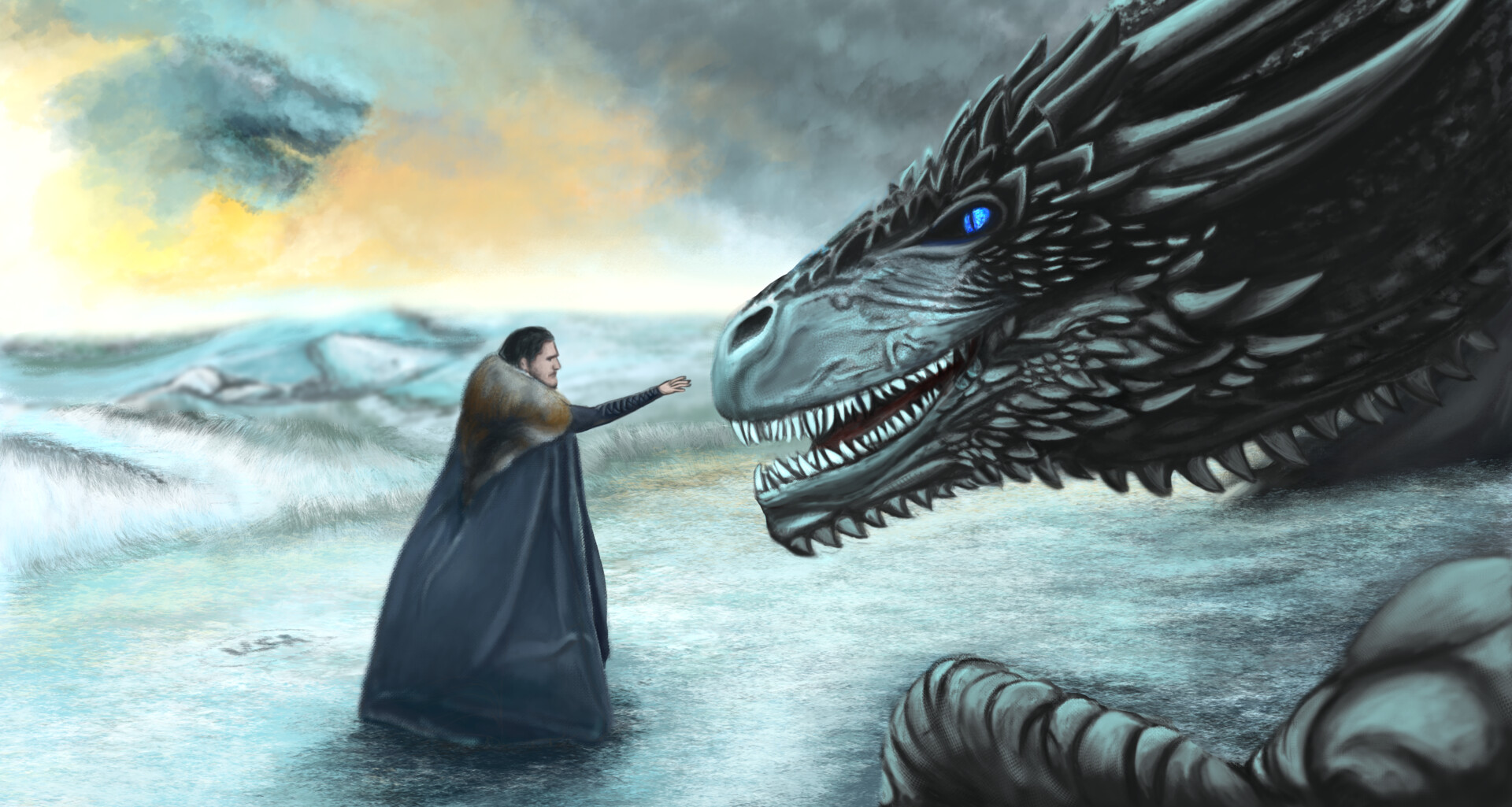 ArtStation - Dragon & The Wolf - Game of thrones