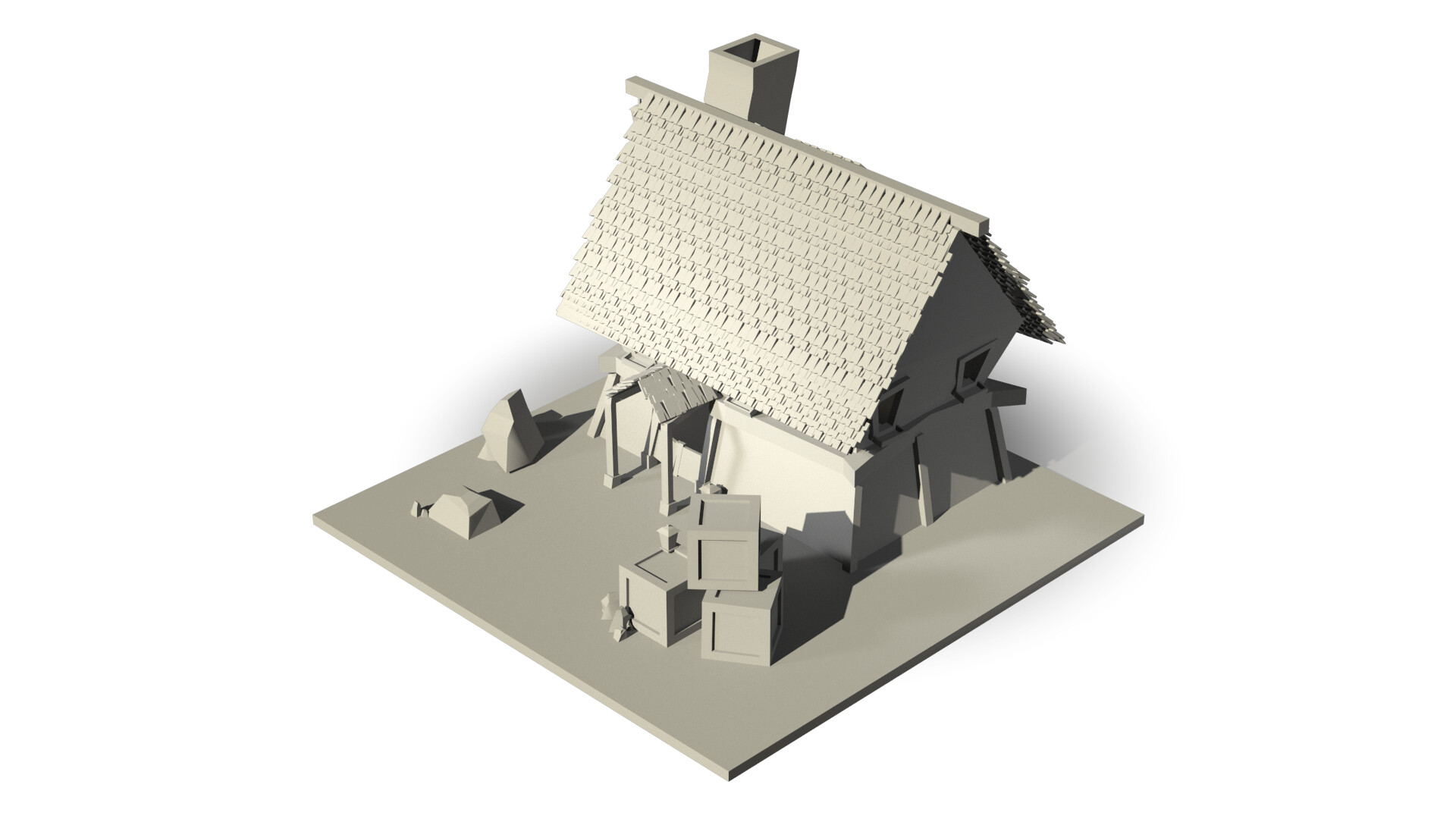 ArtStation - 3d Modeling Assignment 1, Basic House