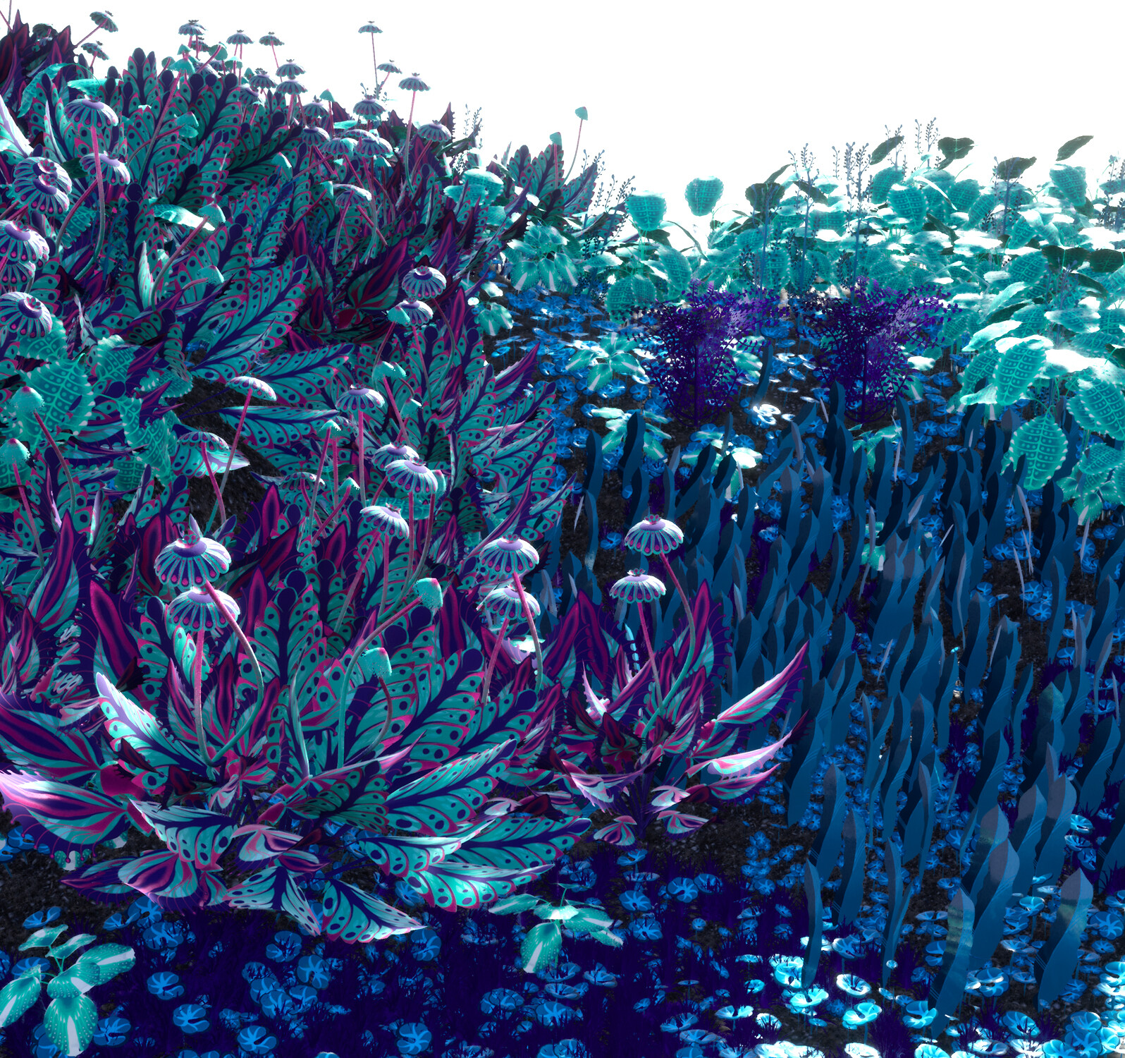 ArtStation - Set of plants with hand illustrated textures.