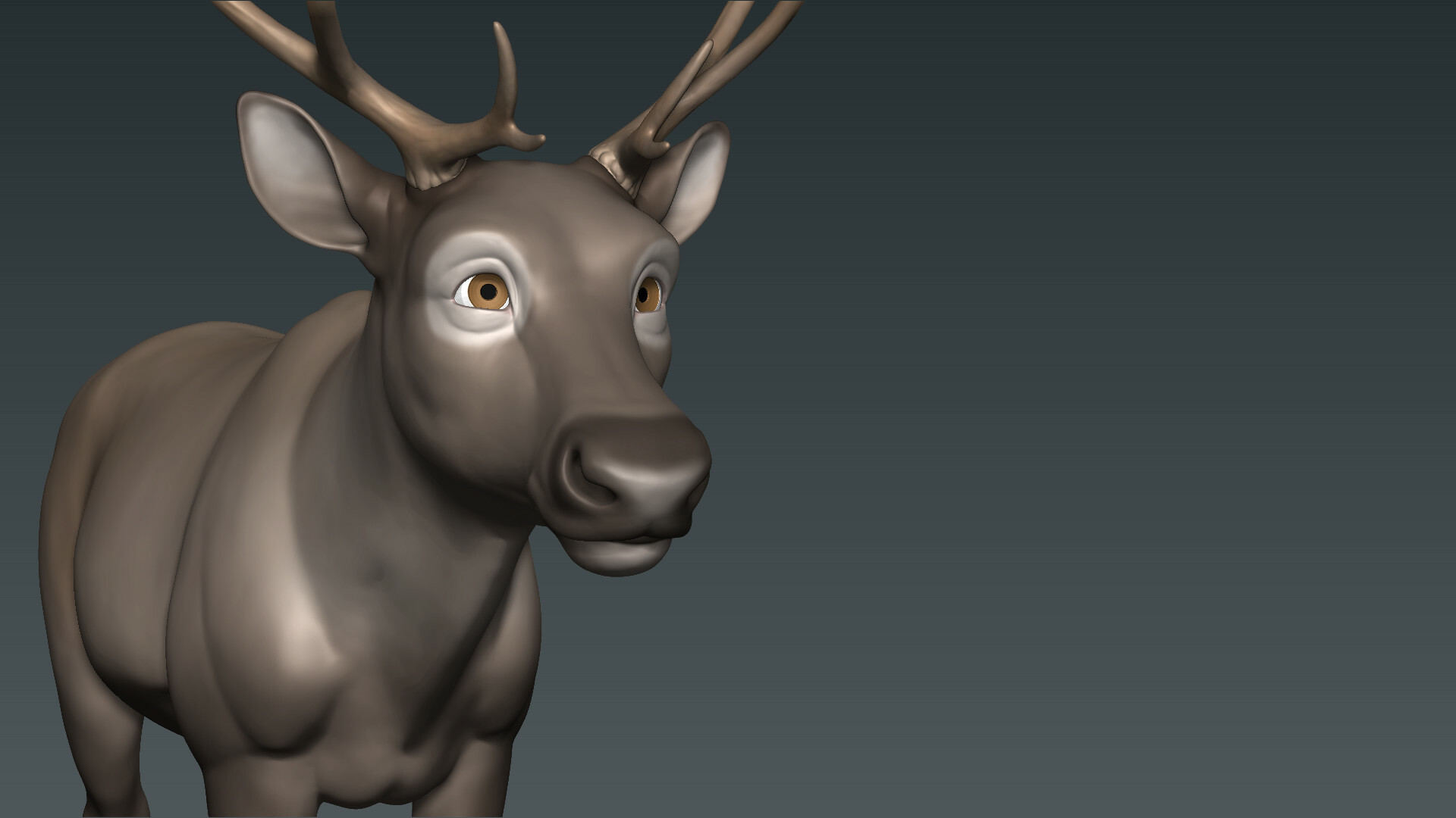 ArtStation - Stylized Cartoon Reindeer