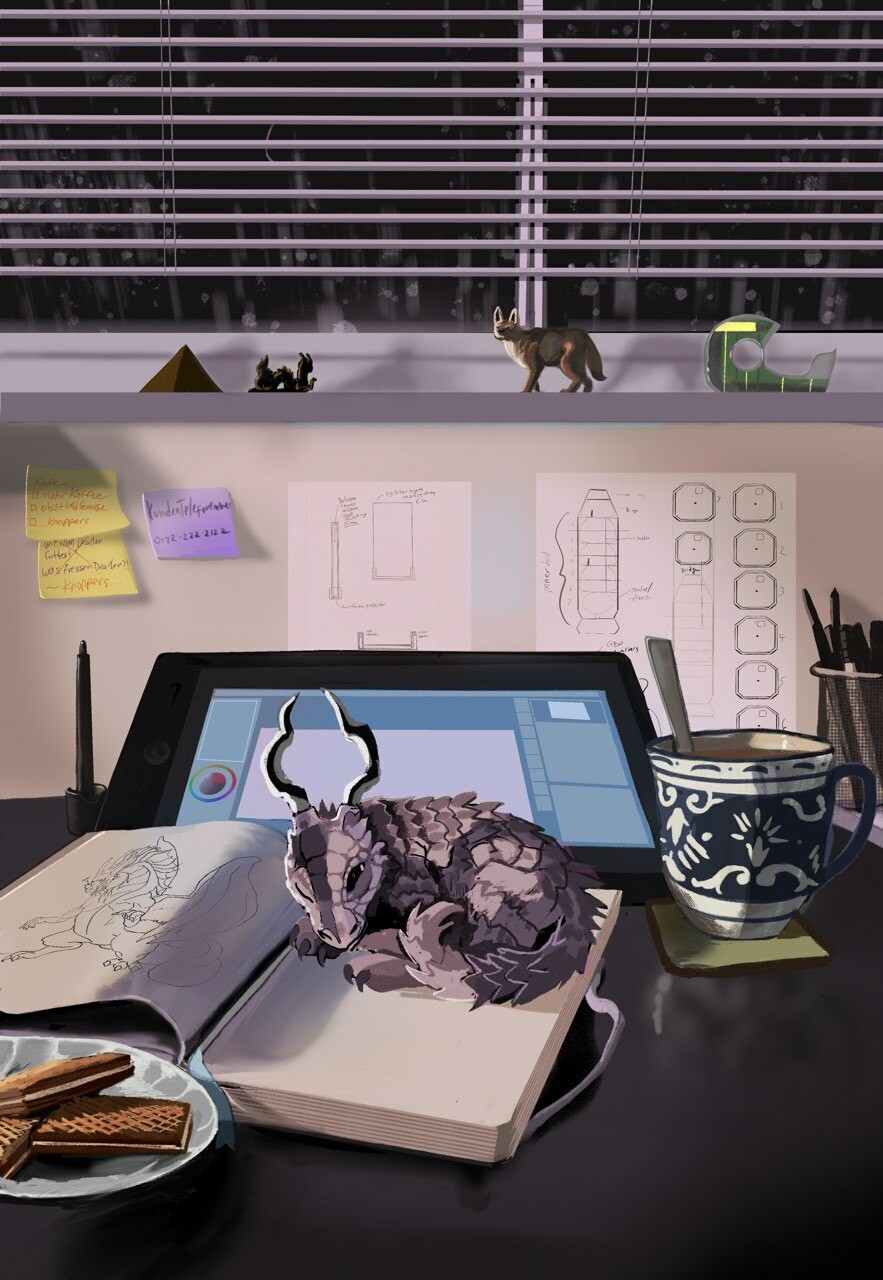 ArtStation - tablet dragon