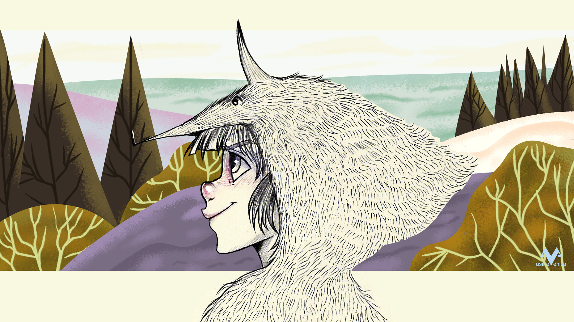 ArtStation - The wolf in the mountain