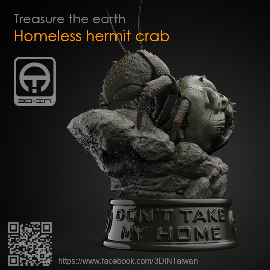 ArtStation - Ghost hermit crabs 鬼娃寄居蟹