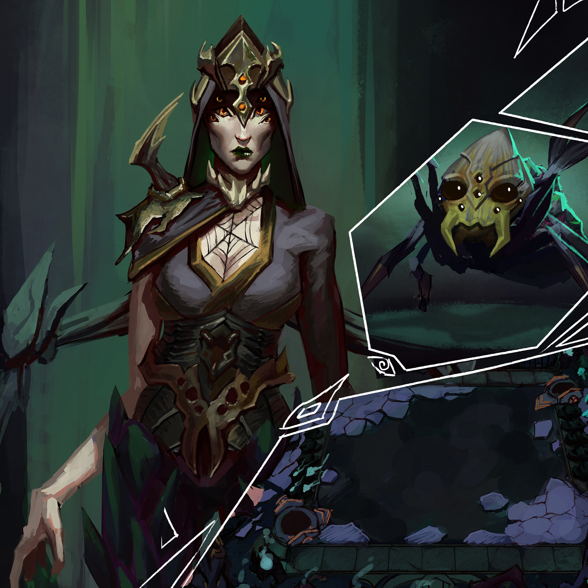 ArtStation - Spider Goddess Elise and Twisted Treeline Inspired Cosmetics