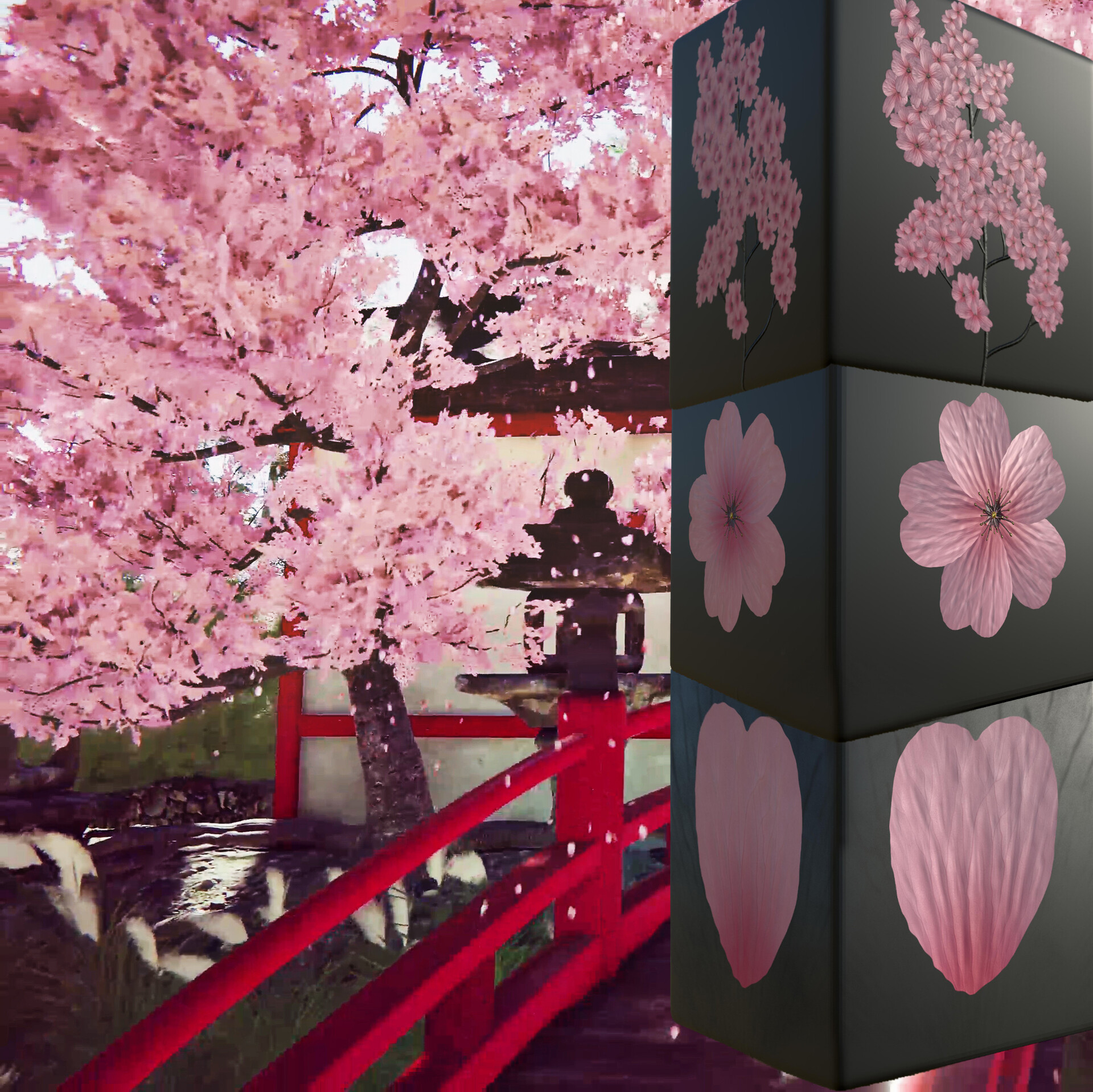 ArtStation - Substance Designer Cherry Branch study - fully procedural