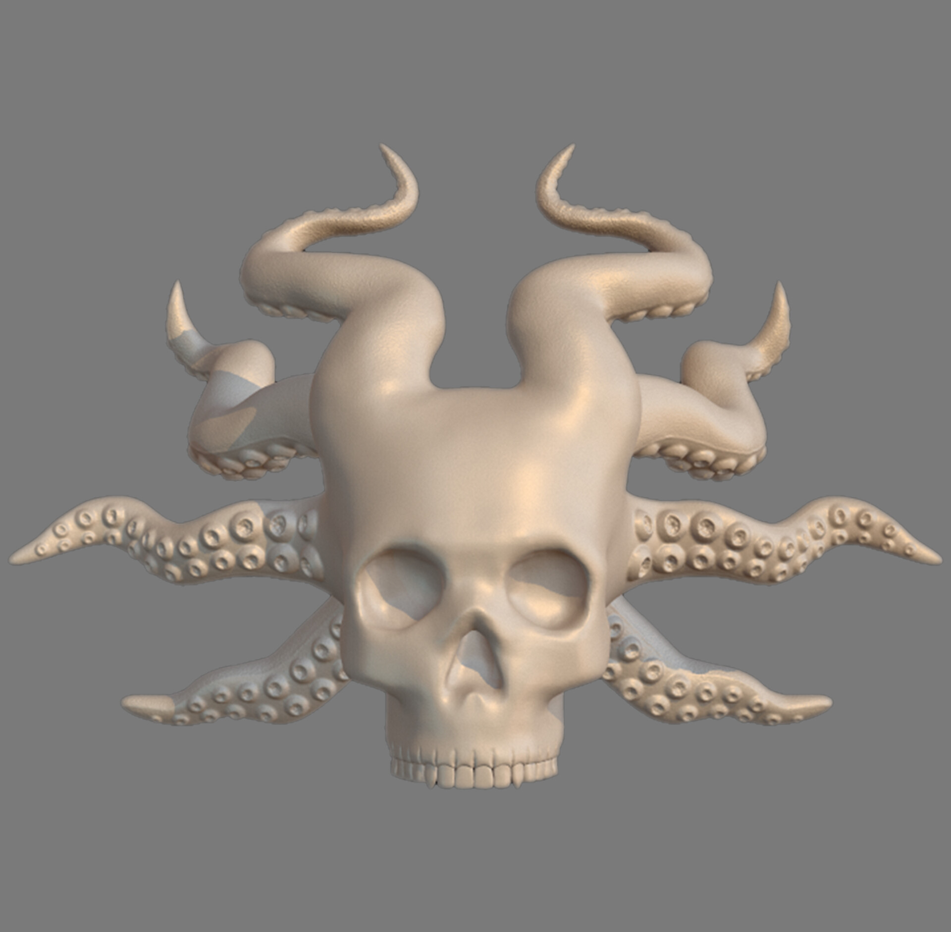 ArtStation - Octopus Skull