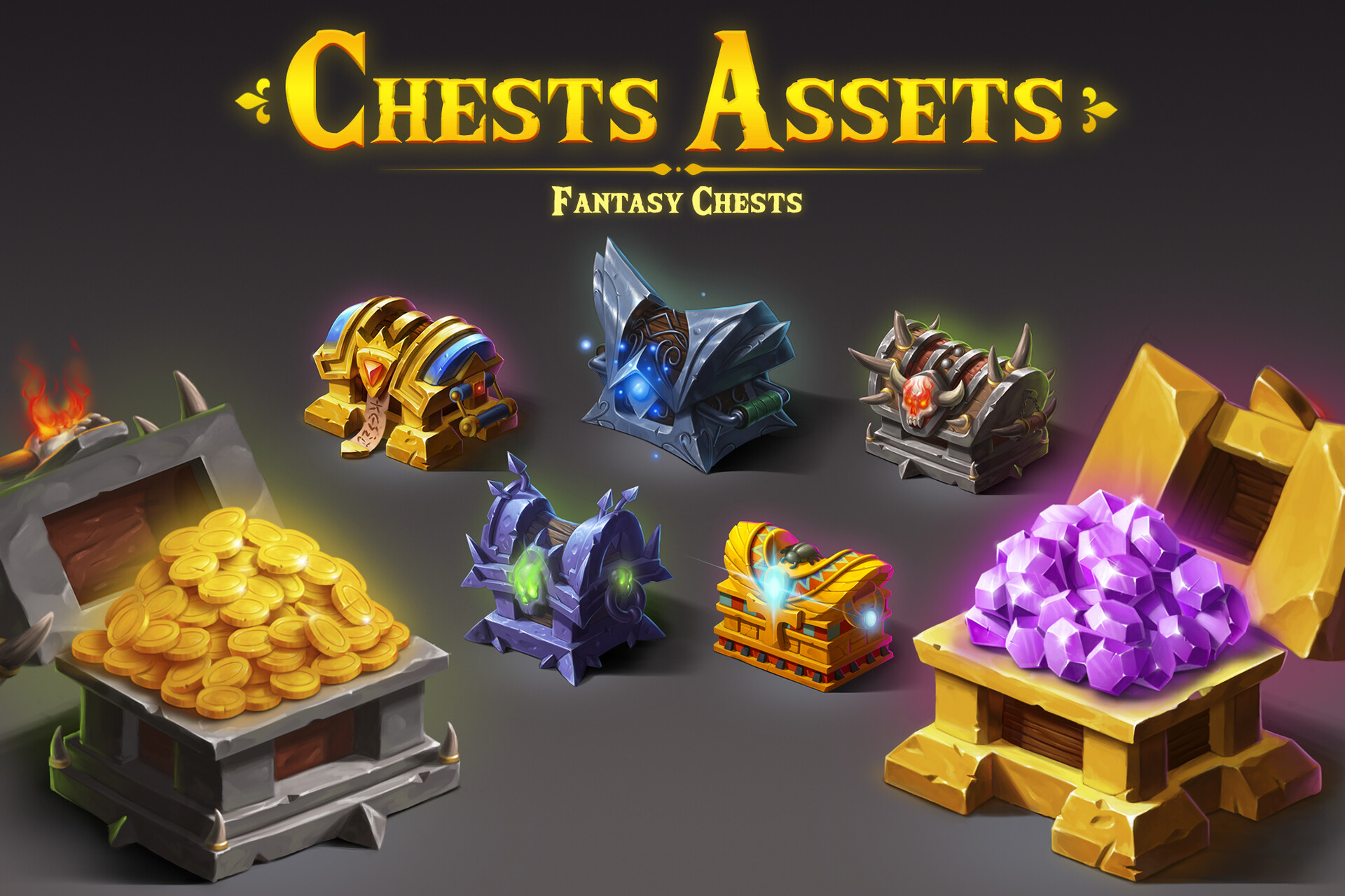 Moon Tribe Studio - 2D Chests Assets - Fantasy