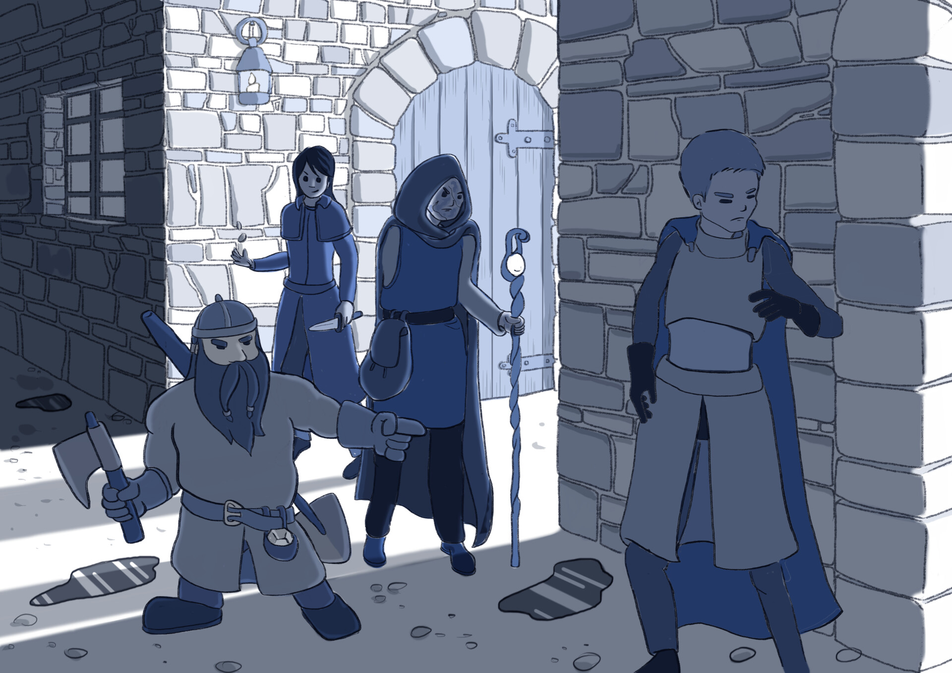 ArtStation - RPG party (commission)