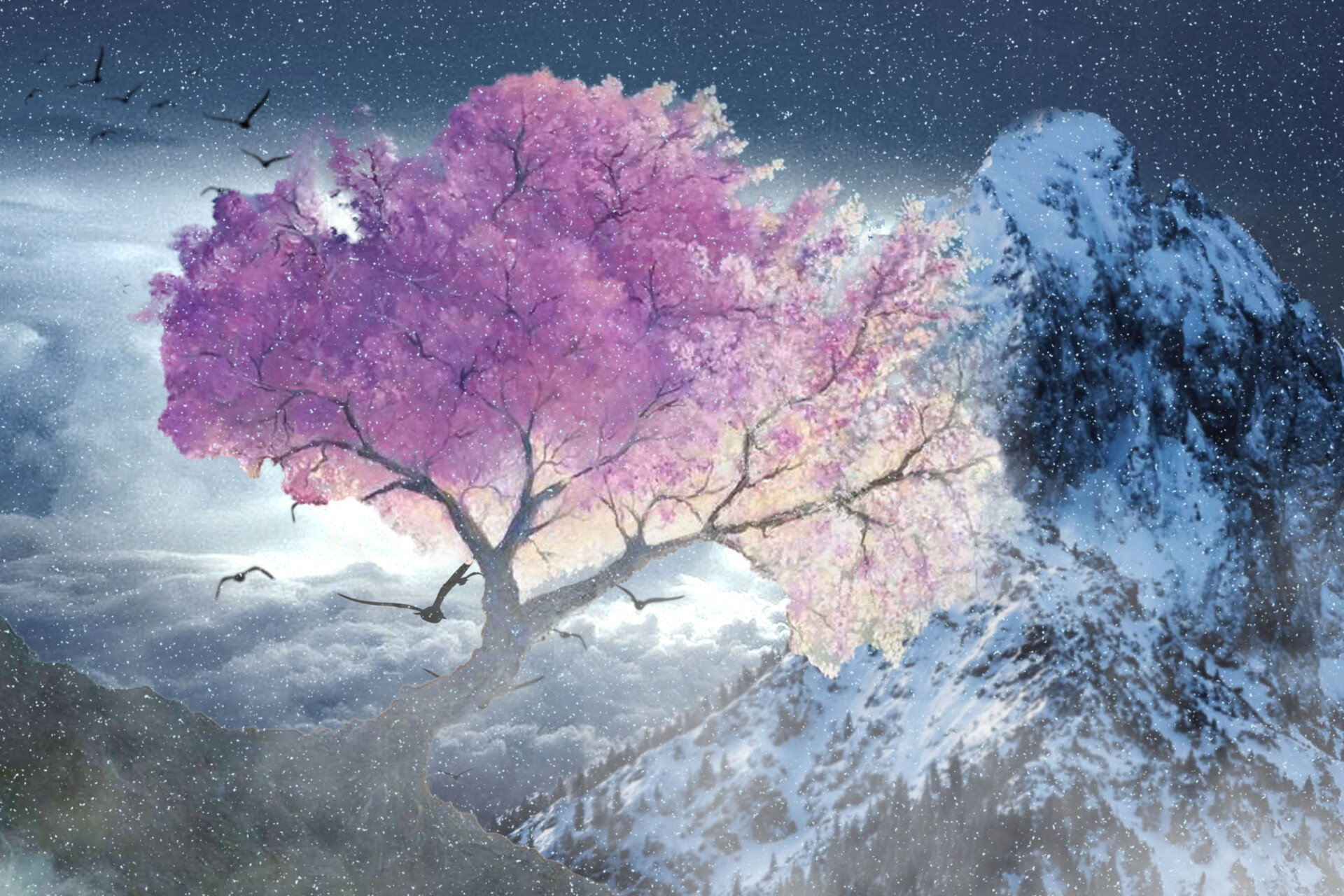 ArtStation - Snowfall Landscape